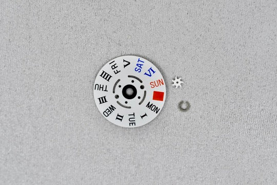 OEM Seiko White Roman Day Wheel (3 o'clock orientation) + C-Clip & Day ...