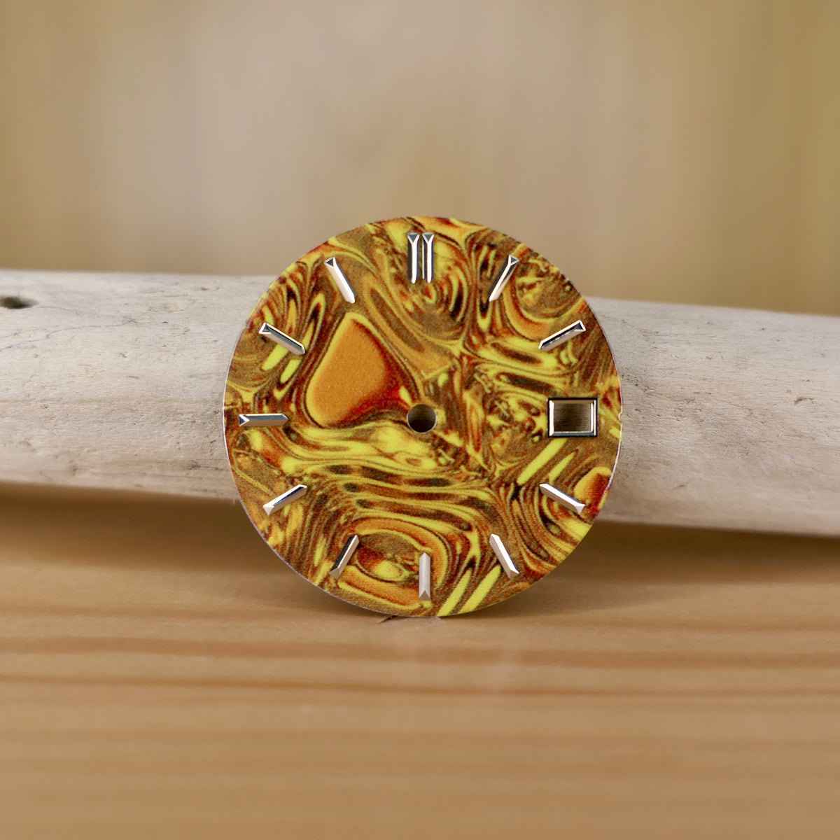 Amber Dial- Date only, 28.5mm – Secondhand Mods